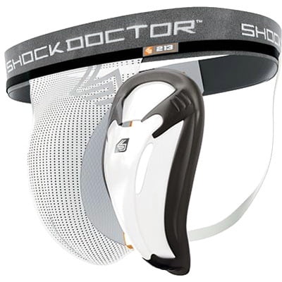 Shock Doctor Core Supporter with Bio-Flex Protective Cup - White ...