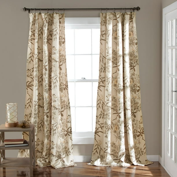Half Moon Botanical Garden Window Curtain Panel Set - Walmart.com