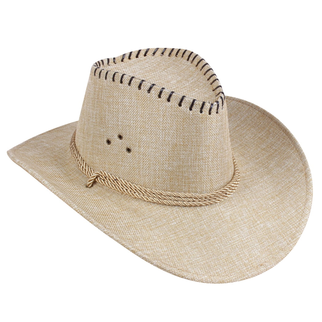 Click here for Coofit Men Cowboy Hat Fashion Wide Brim Hat Straw... prices
