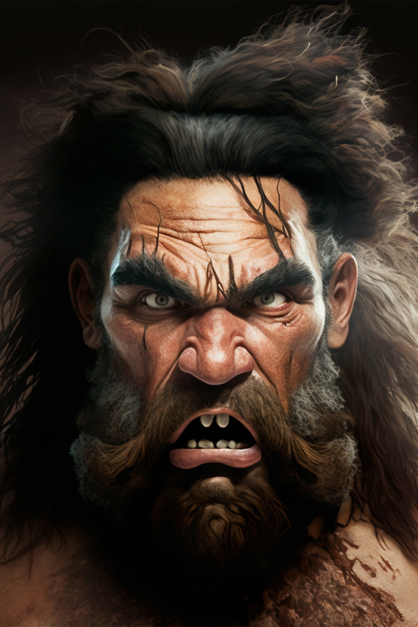 24x36 gallery poster, Stoneage Caveman - Walmart.com