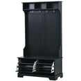 BEKAY Hall Tree with 3 Top Shelves And 2 Flip Shoe Storage Large ...