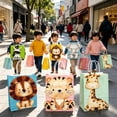AOOOWER Pack Of 6 Colorful Animal Themed Favor Bags Gift Bag Perfect ...