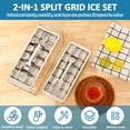 Austok Stainless Steel Ice Cube Tray 2 Layer 36 Slot Metal Ice Cube ...