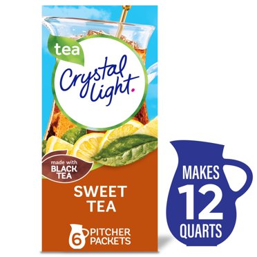 Crystal Light Raspberry Iced Tea Drink Mix, 6 Pitcher Packets, 5 ...