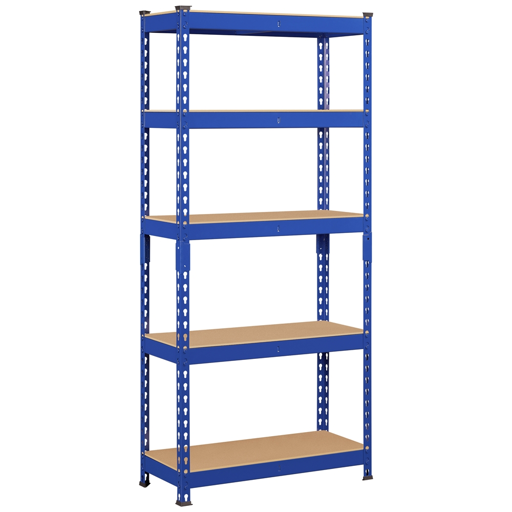Smile Mart 5 Shelf Boltless Adjustable Steel Storage Shelf Unit Blue Smile Mart 5 Shelf Boltless Adjustable Steel Storage Shelf Unit Blue