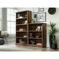 Sauder 5-Shelf Bookcase, Adjustable Shelves, Grand Walnut Finish, Tall ...