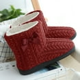 GURGER Booties Slippers Women Winter Knit Slipper Boots Ladies Plush ...