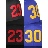 Classic Flat Bill Visor Snapback Hat Custom Color Player Team Numbers ...
