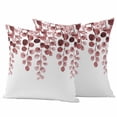 Abstract Outdoor Throw Pillow Covers Set of 2, Country Red Eucalyptus ...