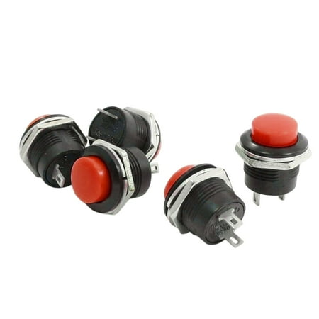 5x Momentary Push Button Switch Round Rocker Switch Momentary Power ...
