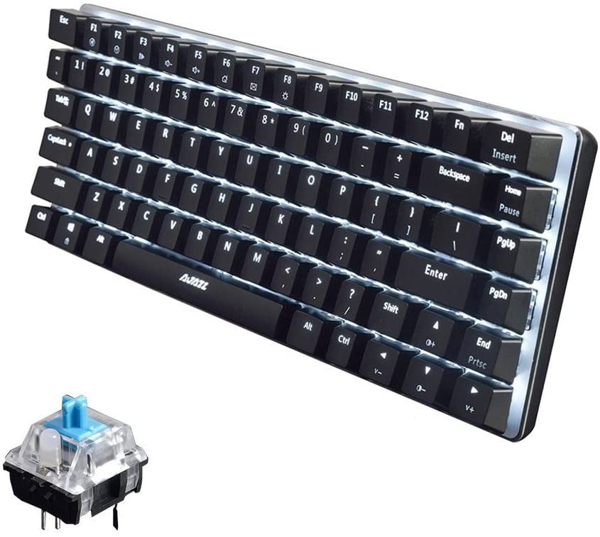 Mini USB Wired Gaming Mechanical Keyboard (82 Keys, Blue Switch) with ...