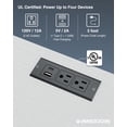 Innerjoin USB A&C Ports Nightstand with Charging Station, LED Side ...