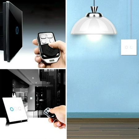 Smart 1/2/3 Gang Remote Control Glass Crystal LED Panel Wall Light ...