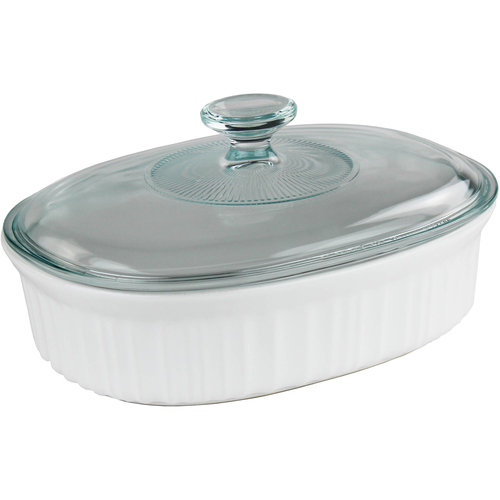 Corningware French White 1 5 Quart Oval Baking Dish With Glass Lid