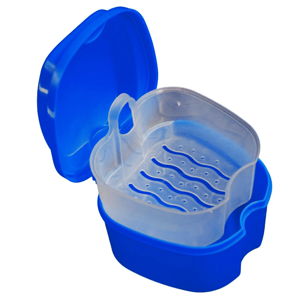 Denture Retainer Container Case Cleaning, Denture Bath Box False Teeth ...