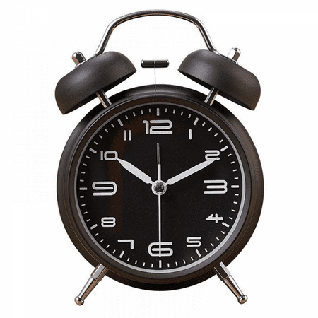 Classic Silent And Non Ticking Quartz Dual Clock Alarm Clock, Suitable ...