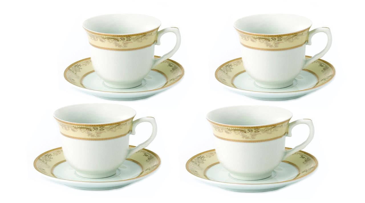 Elegant Durable and Colorful Porcelain Tea-Coffee Cups and Saucers Set ...