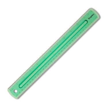 Clear Plastic Ruler, Standard/metric, 12" Long, Clear | Bundle of 2 ...