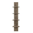 Danya B. Arica Utility Column 4-Tier Spine Wall Shelves - Hickory ...
