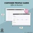 Client Profile Cards for Businesses and Stores (6 x 4 Inches, White ...