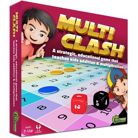 Multi Clash Addition & Multiplication Board Game for Ages 7+ – 2-4 ...