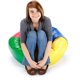 X Rocker 96" Round Vinyl Shiny Bean Bag, Available in Multiple Colors ...