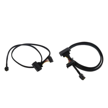 2x Copper core U.2 (SFF-8639) to -SAS (SFF-8643) Cable for 2.5 ...
