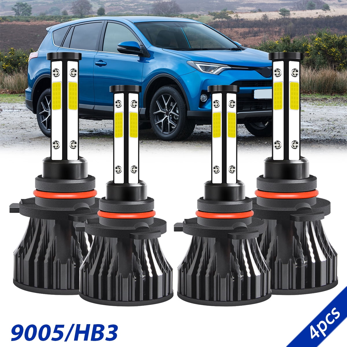For Toyota RAV4 2013 2014 2015 LED Headlight Bulbs Kit High Low Beam ...