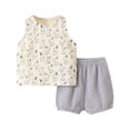Bobifish Newborn Baby Outfit Set Muslin Cotton Sleeveless Tank Top And ...