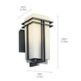 Kichler Tremillo 11.75" 1 Light Black Outdoor Wall Sconce with Satin ...