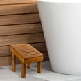 Utoplike Luxury Grade A Teak Wood Small Foot Stool for Bathroom ...