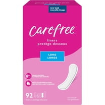 Carefree Extra Long Body Shape Panty Liner, Unscented, 93ct - Walmart.com