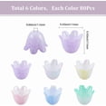 1 Set 480Pcs 6 Colors Plastic Bead Caps 5-Petal Flower Mixed Color 11mm ...