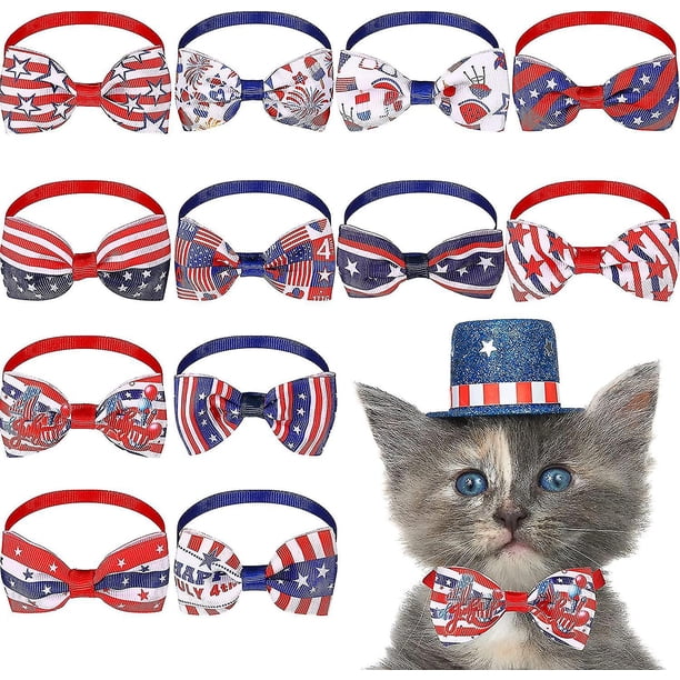 12 piezas de corbatas para perros y mascotas, corbatas patrióticas ...