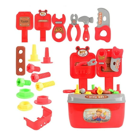 22pcs Children's Play House Toolbox Toy Portable Toolbox Set Pretend ...