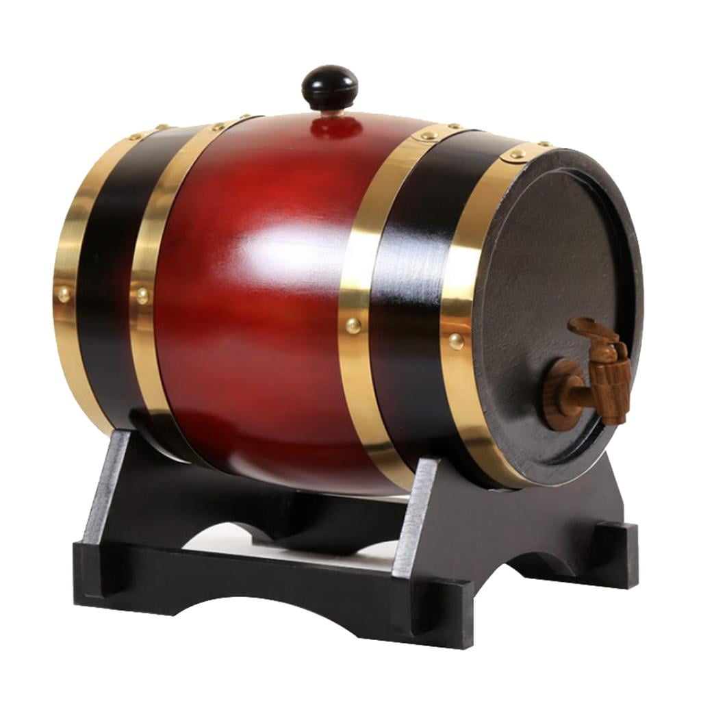 Barril De Vino De Roble 3L / 1.5L Con Base Para Vino Whisky 3L Wine Red ...