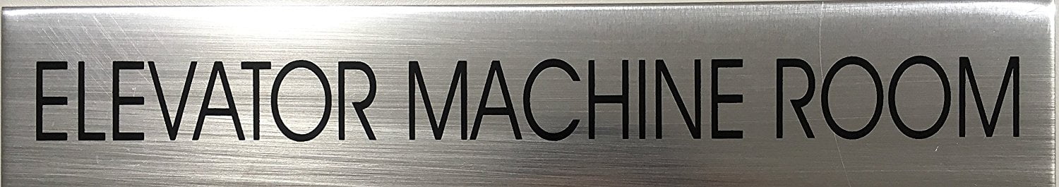 ELEVATOR MACHINE ROOM SIGN (BRUSHED ALUMINUM) - Walmart.com
