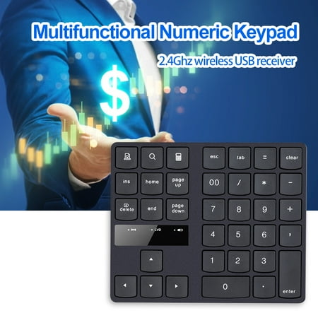 Coiry 35 Keys 2.4GHz Wireless Numeric Keyboard Mini Keypad for Laptop Notebook Tablets | Walmart ...