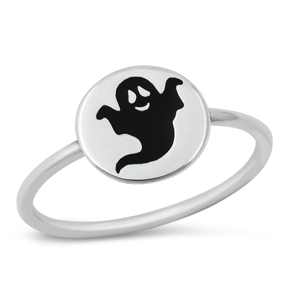 Ghost Phantom Spirit Apparition Ring .925 Sterling Silver Band Jewelry ...