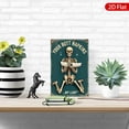 1pc Metal Wall Sign, 8x12 Inches, Skeleton Design with Vintage Style ...