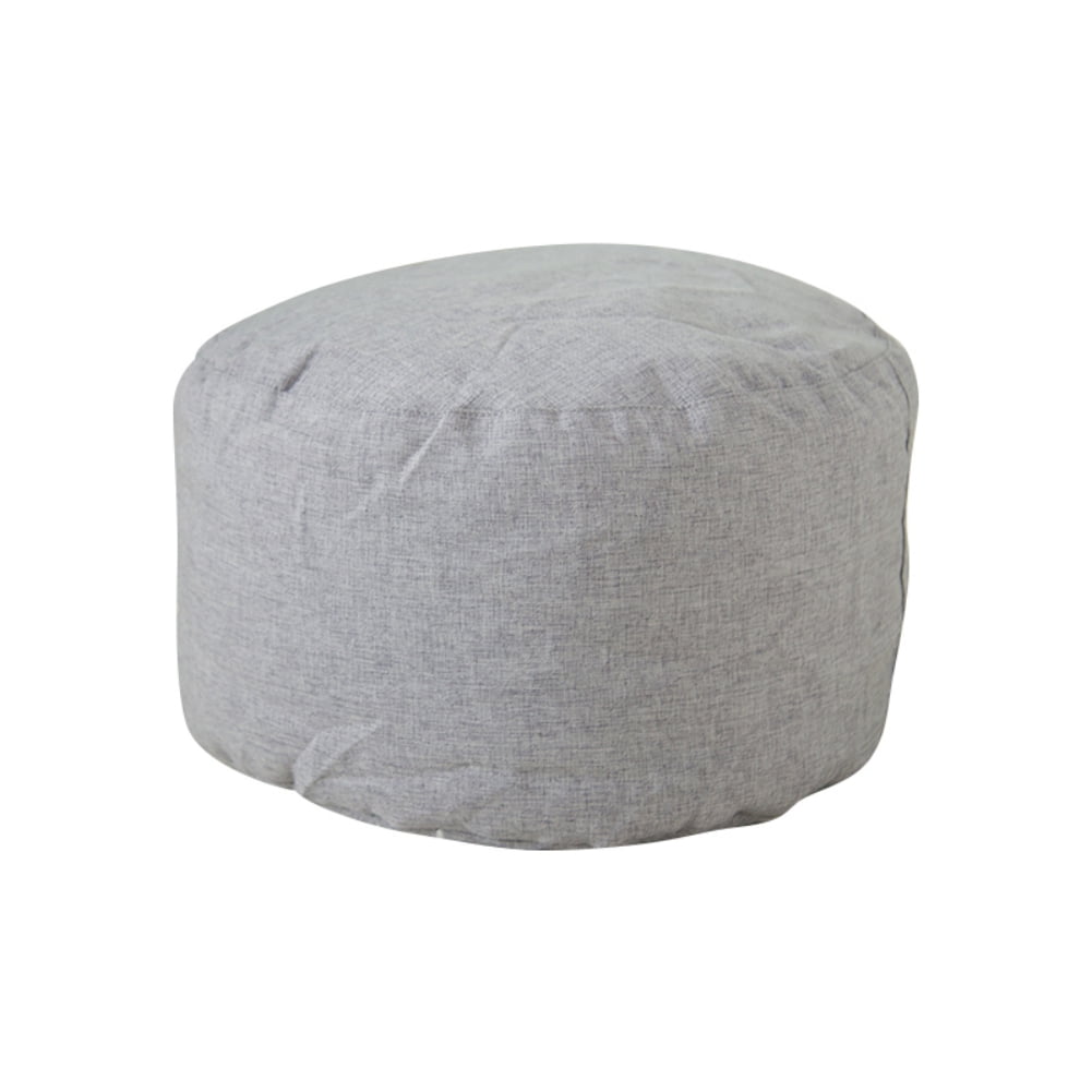 Unstuffed Faux Leather Pouf Cover, 16.5”x12.5" Handmade Footstool ...