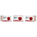 Disposable Face Masks 3-Ply Individually Wrapped , 50ct - Red - Walmart.com