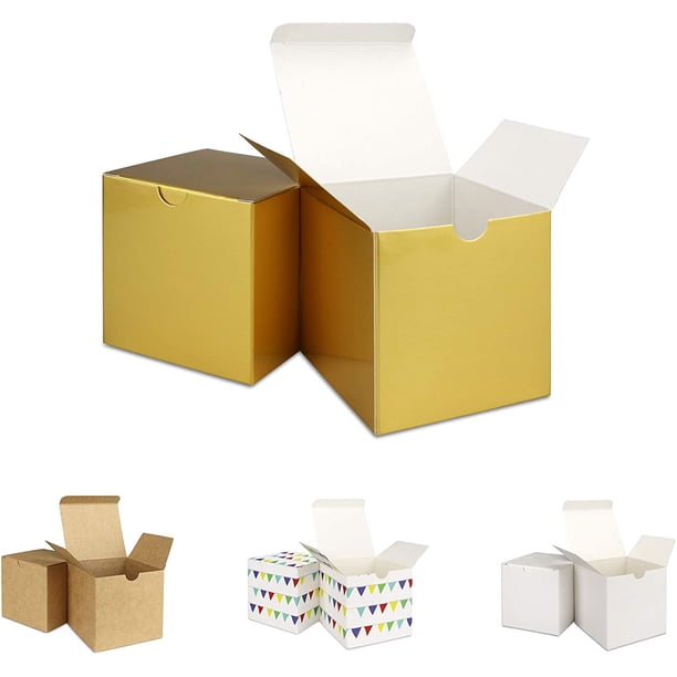 30 PCS Gift Boxes 3 x 3 x 3 Inches, Paper White Boxes for Gifts ...