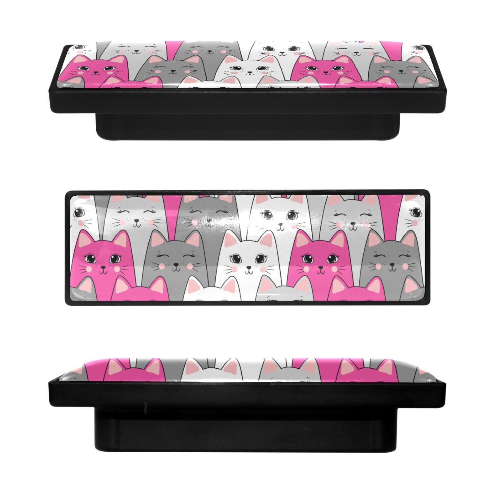 4 Pcs Rectangle Cabinet Handle Cupboard Knob Drawer Pulls Handle Cute ...