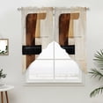 Abstract Brown Swag Valances for Windows 63 inches Long, Geometric ...