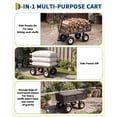 Heavy Duty Steel Garden Cart - 400LBS Utility Wagon - Removable Mesh ...