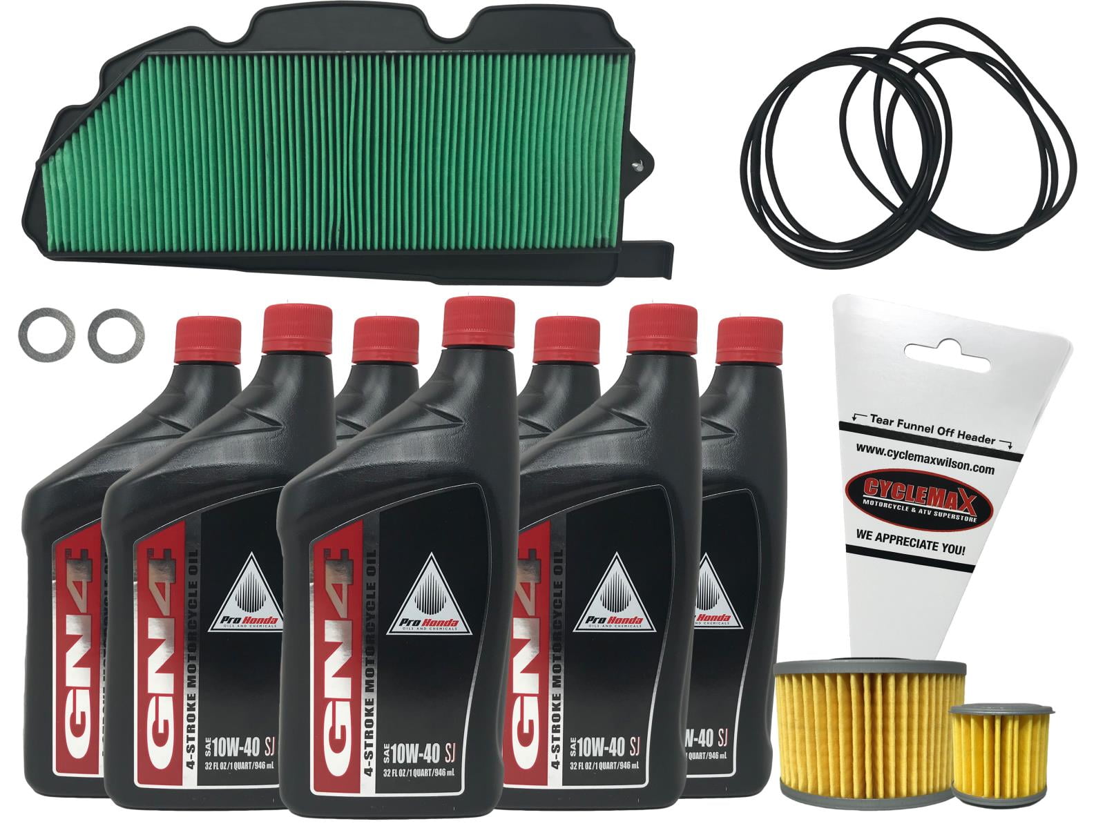 Cyclemax Full Service Kit for 2016-2022 Honda Pioneer 1000 with 10W-40 ...