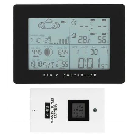 Wireless Digital Clock Temperature Thermometer Weather Remote Sensor ...