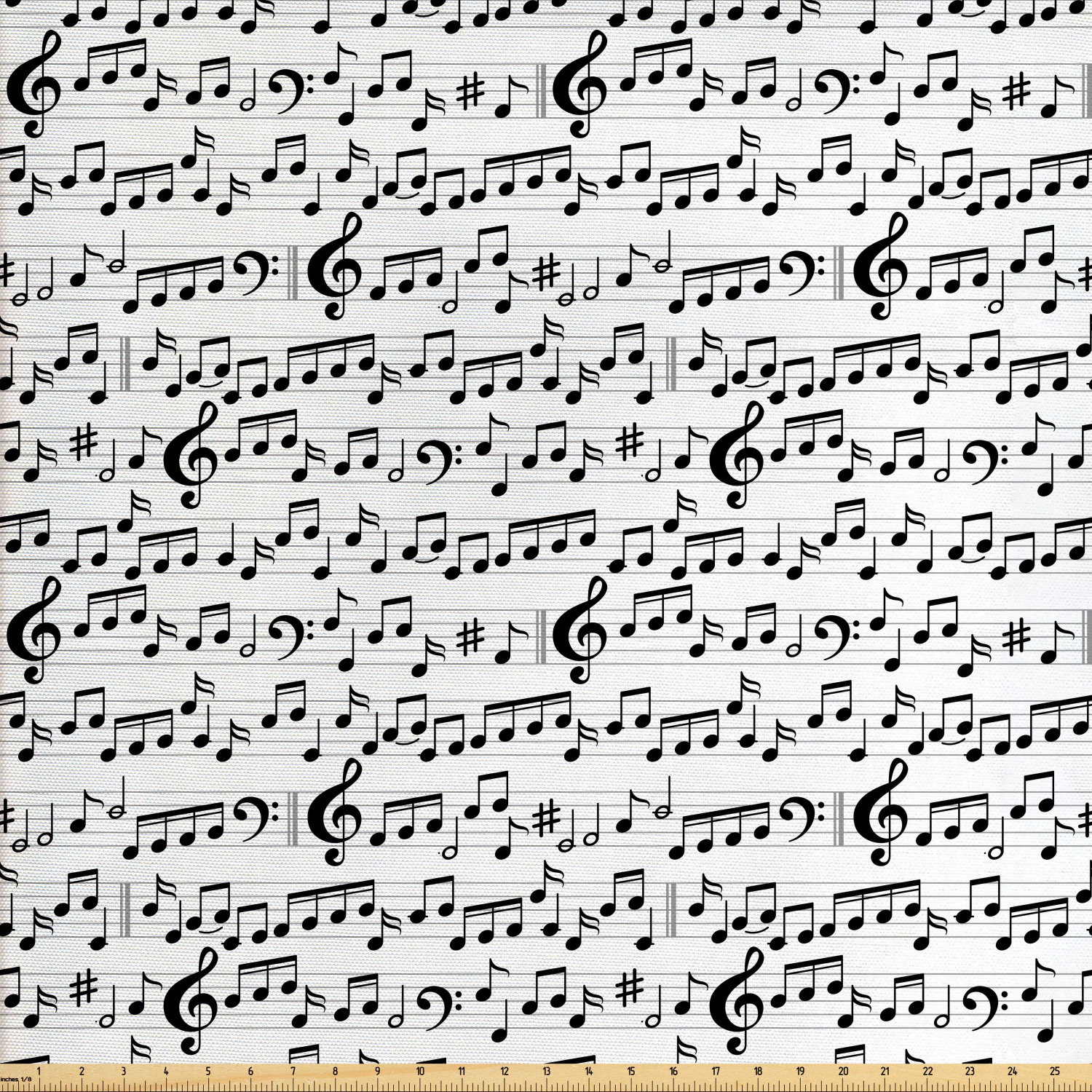 Music Fabric by The Yard, Abstract Style Professional Music Pattern ...