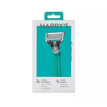 Harry's Chrome Edition Razor with 6 Total Cartridge Razor Heads ...